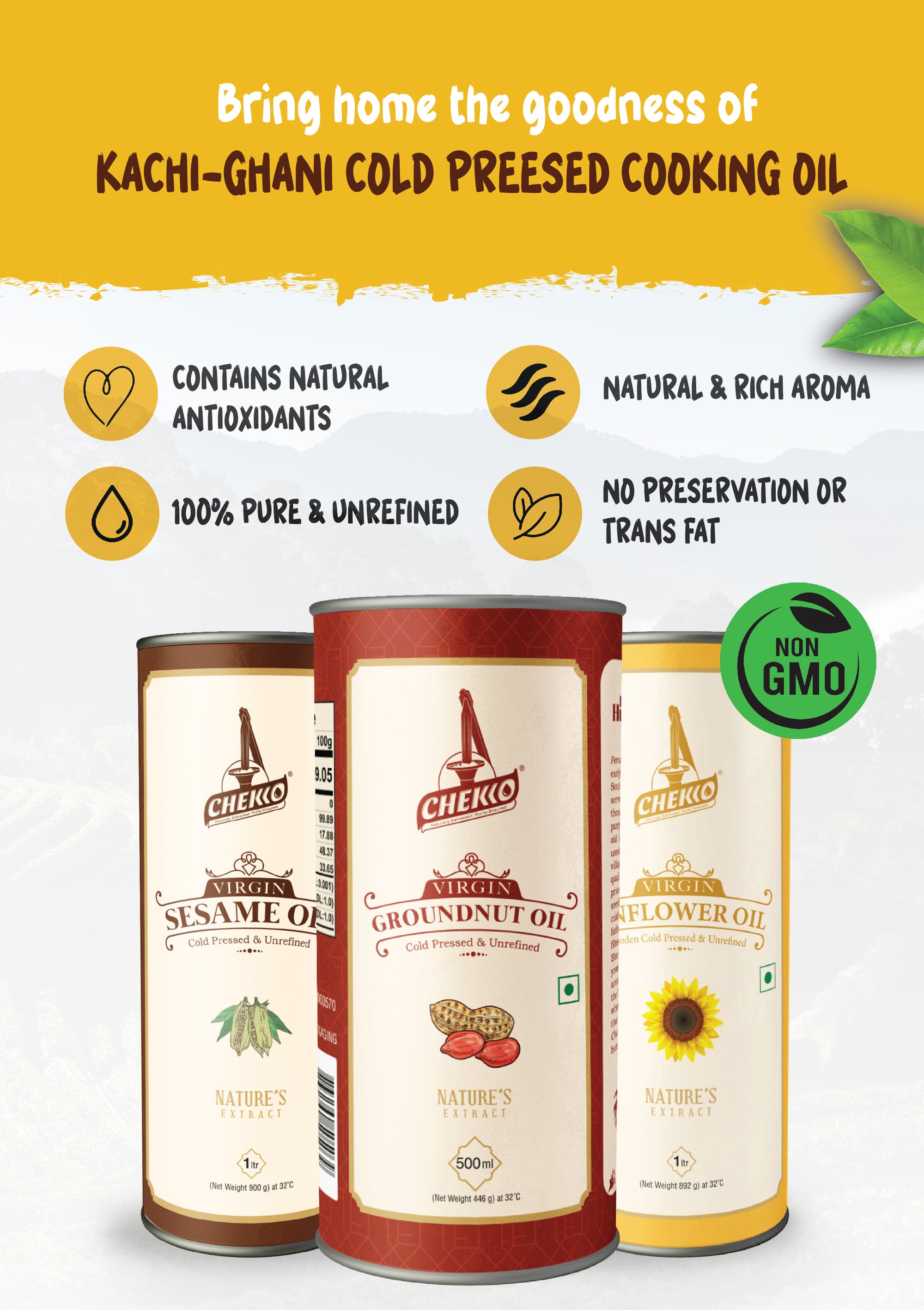 Chekko Cold Pressed Unrefined Oils – Chekko Oils Store